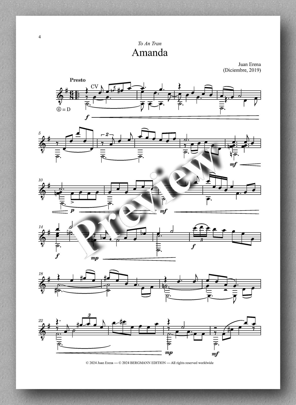 Erena, Amanda – BERGMANN EDITION