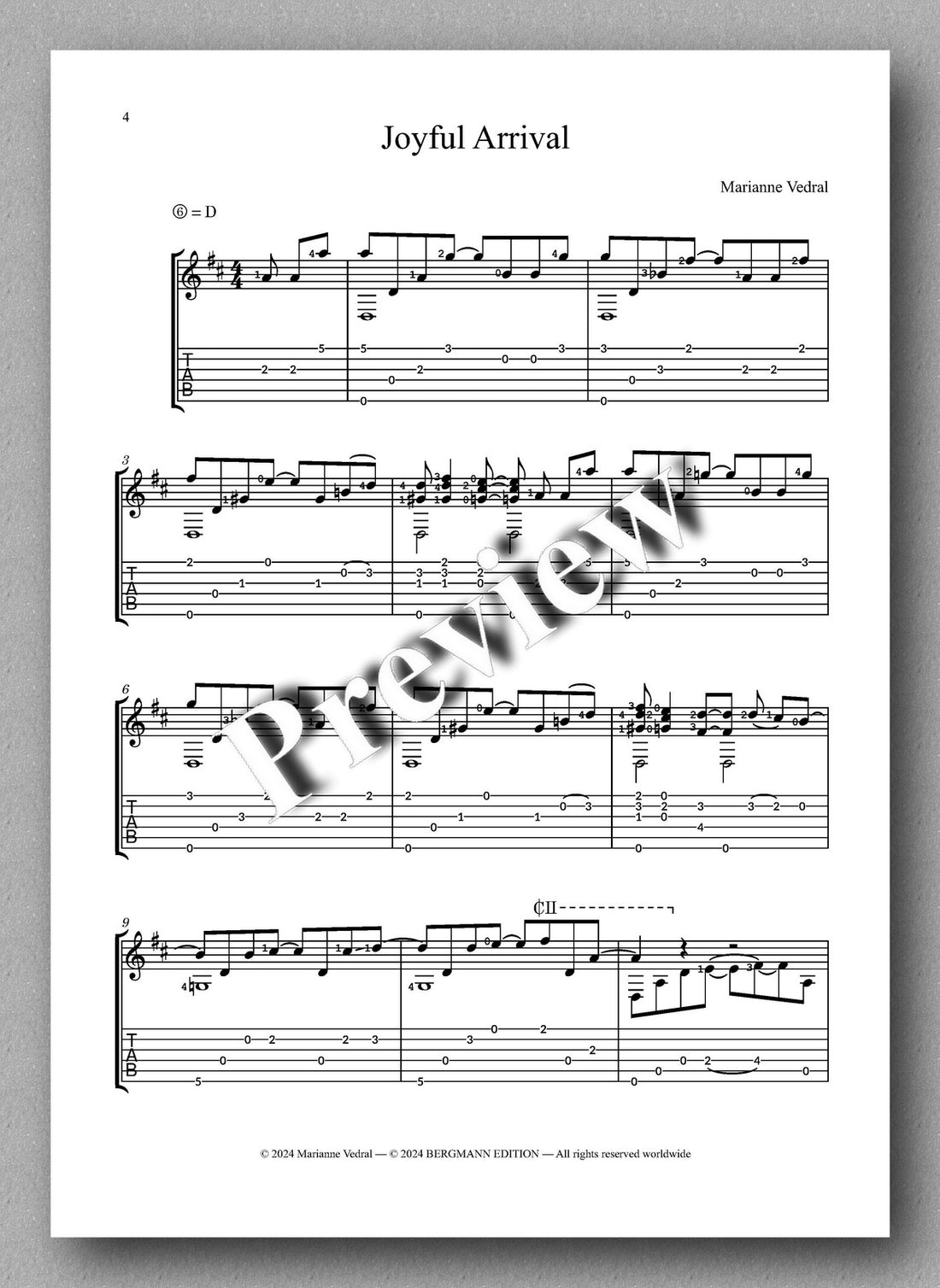 Vedral, Mosaik-TAB – BERGMANN EDITION